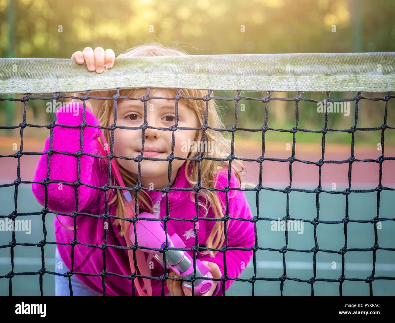 Children tennis in countryside hi-res stock photography and images - Alamy