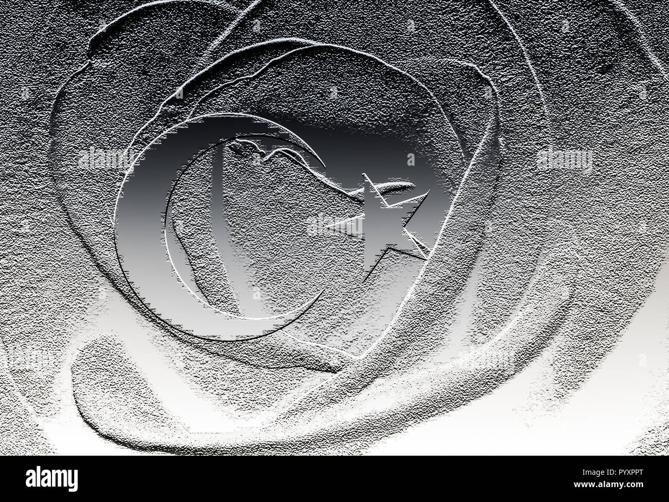 National flag of Turkey with star and crescent moon Stock Photo - Alamy