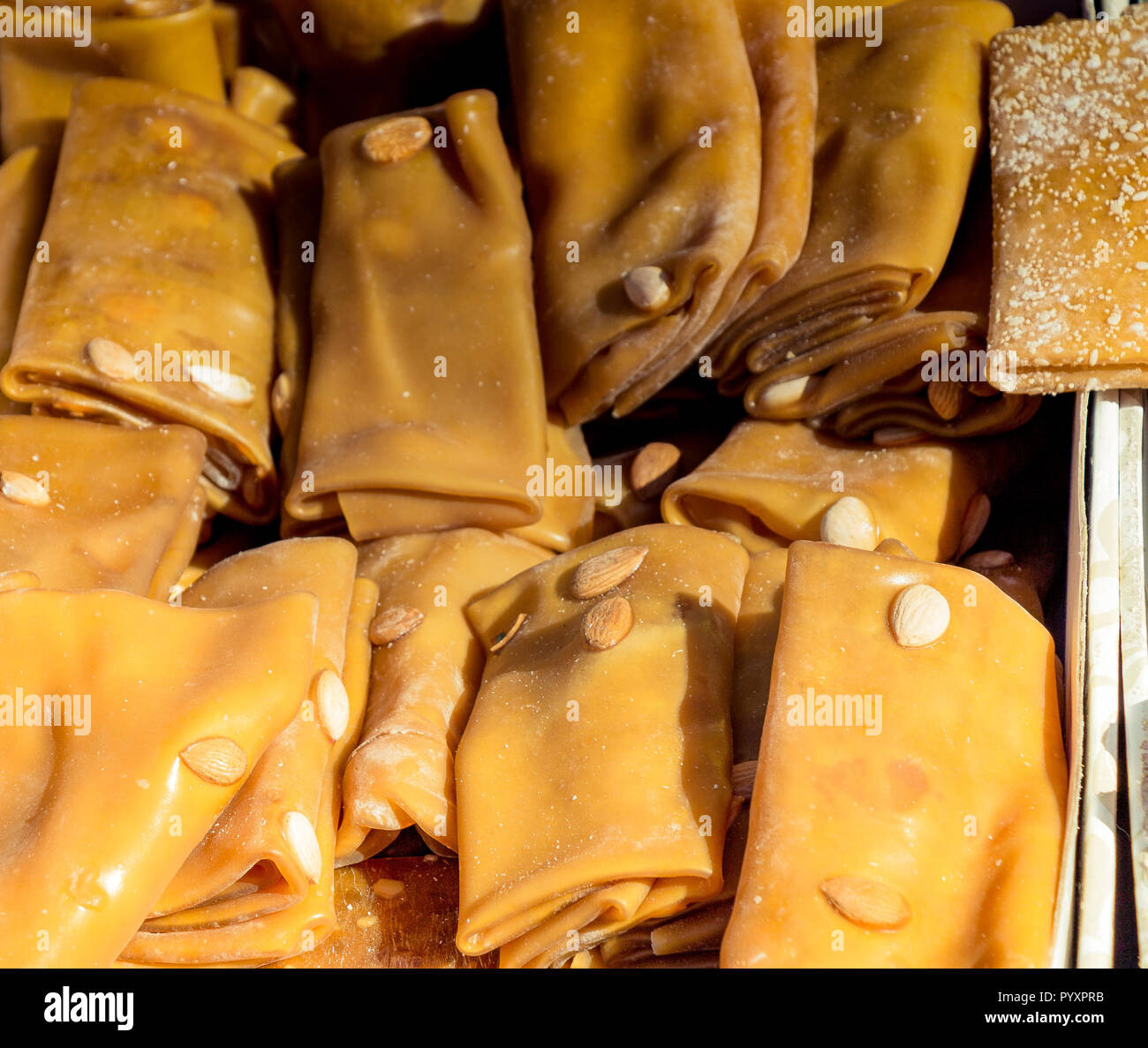 Turkish style fruit dried pulp as snack food Stock Photo - Alamy