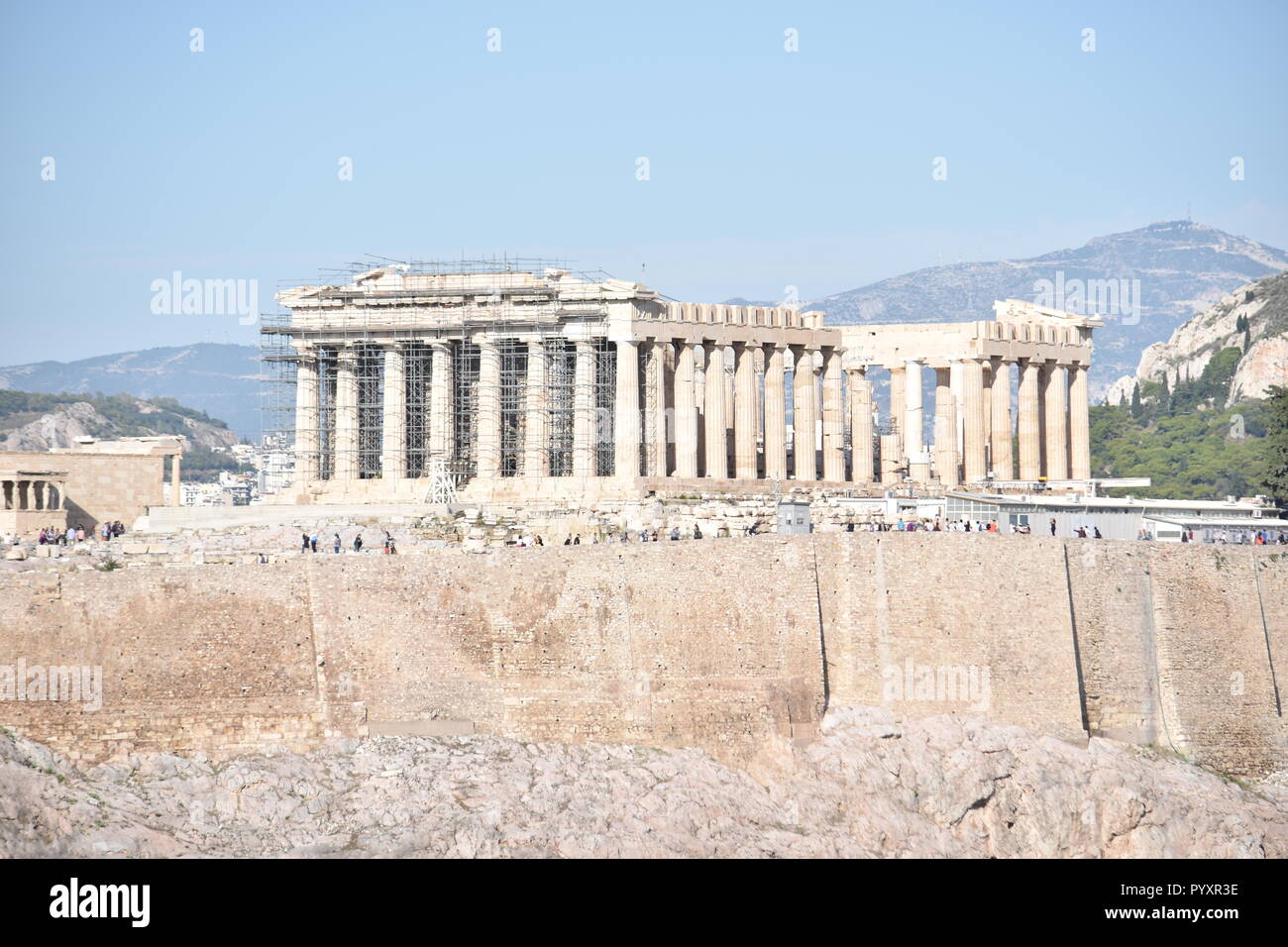 The Parthenon on top of Acropolis Stock Photo - Alamy