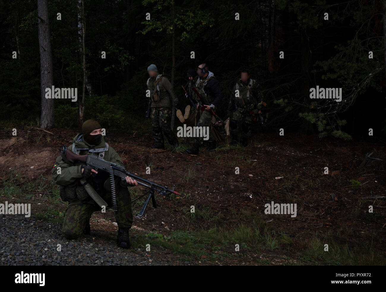 Members of Lithuania’s National Volunteer Defence Force (KASP) and ...