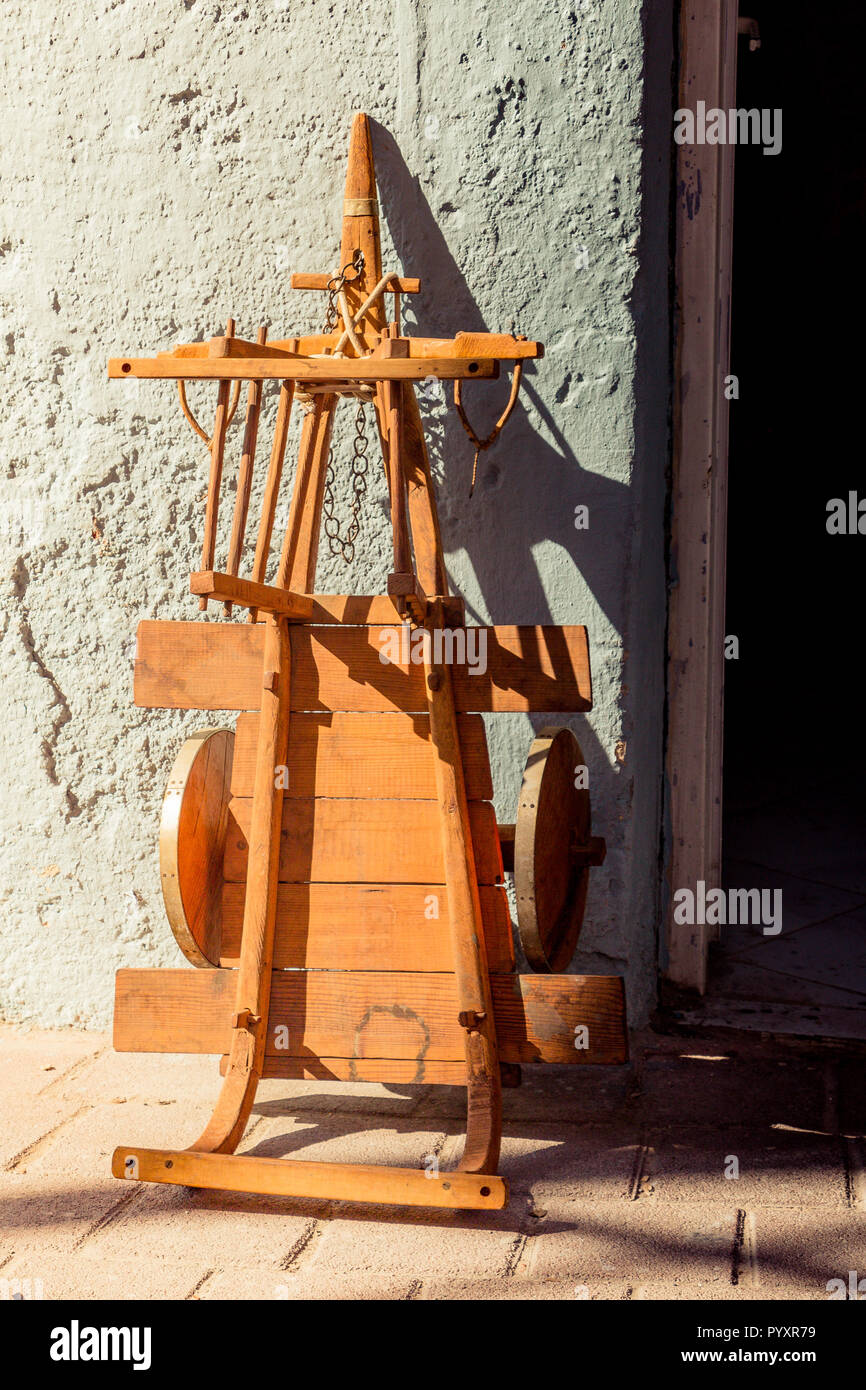 Wooden Bullock Cart of Traditional style in Turkey Stock Photo - Alamy