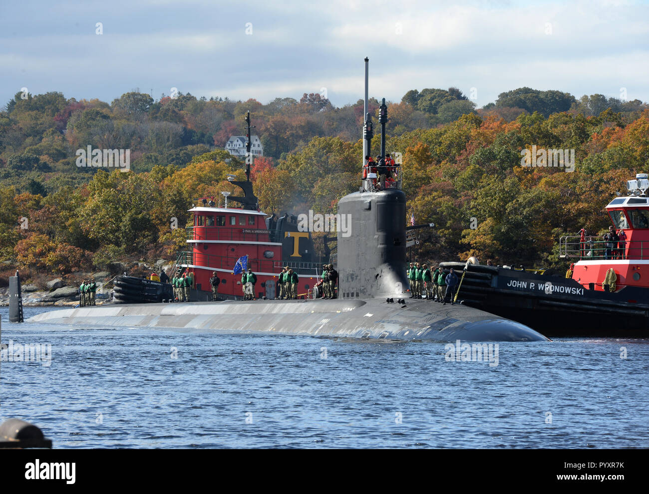 GROTON, Conn. (Oct. 29, 2018) The Virginia-class, fast-attack submarine ...