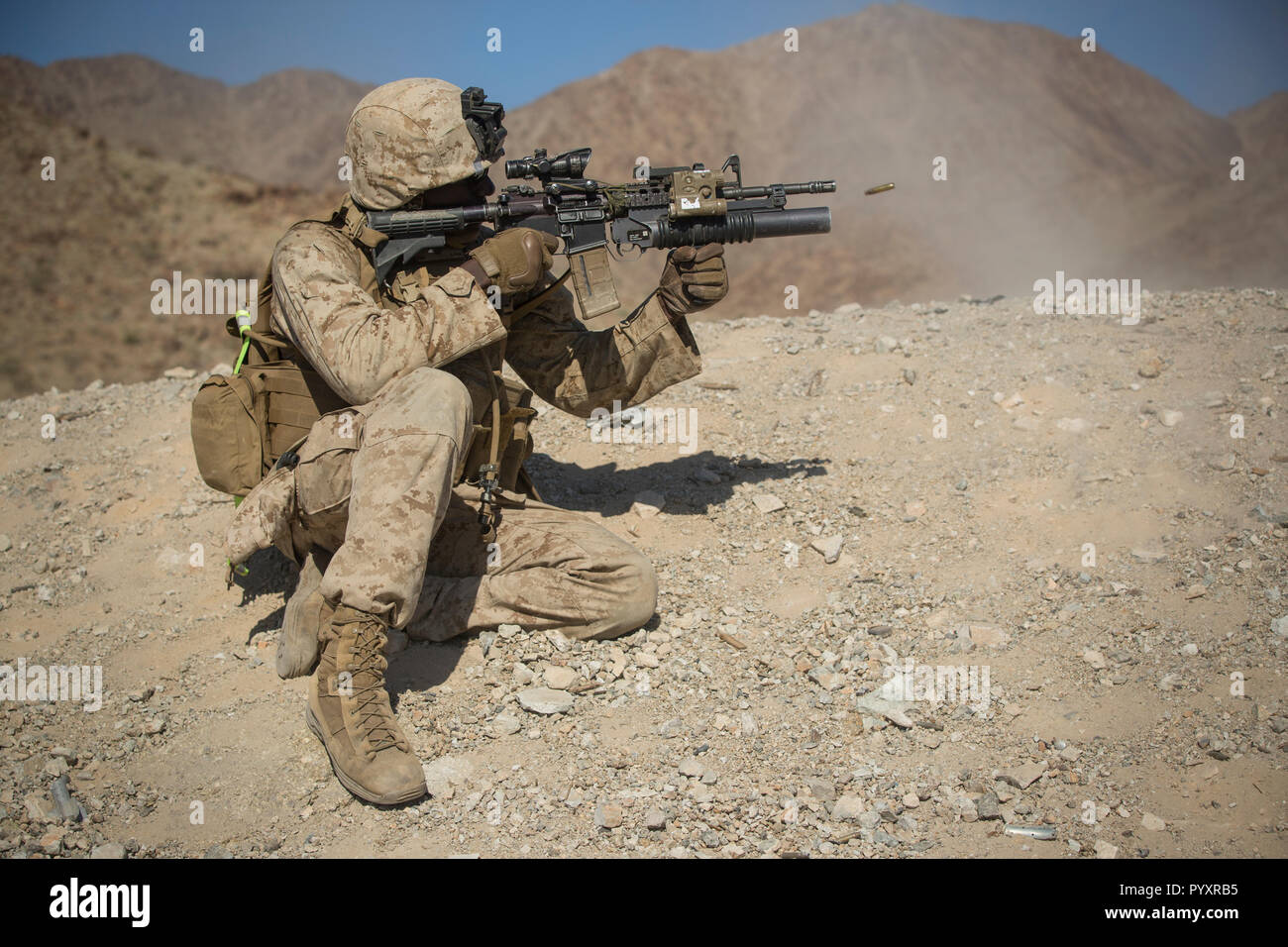 A U.S. Marine with Company A., 1st Battalion, 8th Marine Regiment (1/8 ...