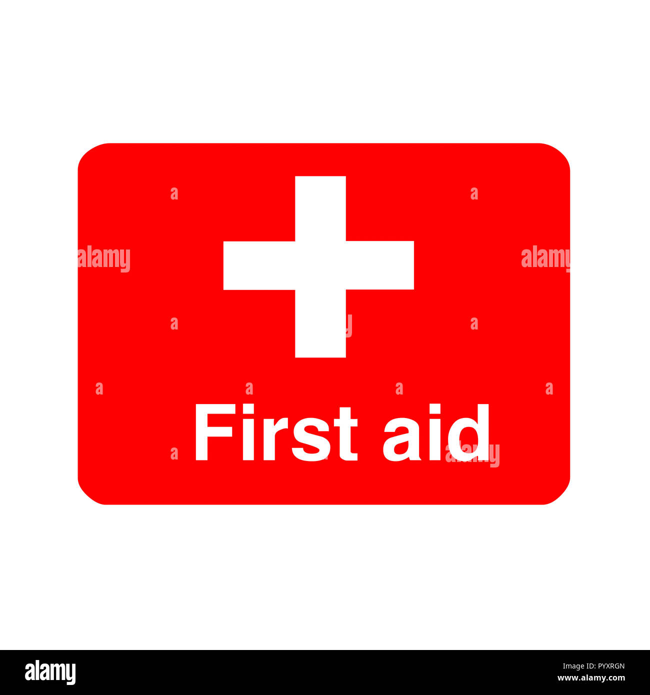 First aid sign with a white background Stock Photo - Alamy