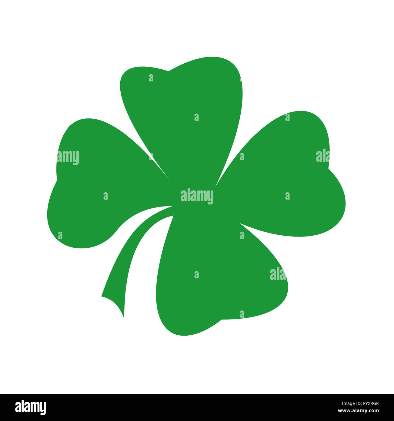 Green clover symbol illustration Stock Photo - Alamy