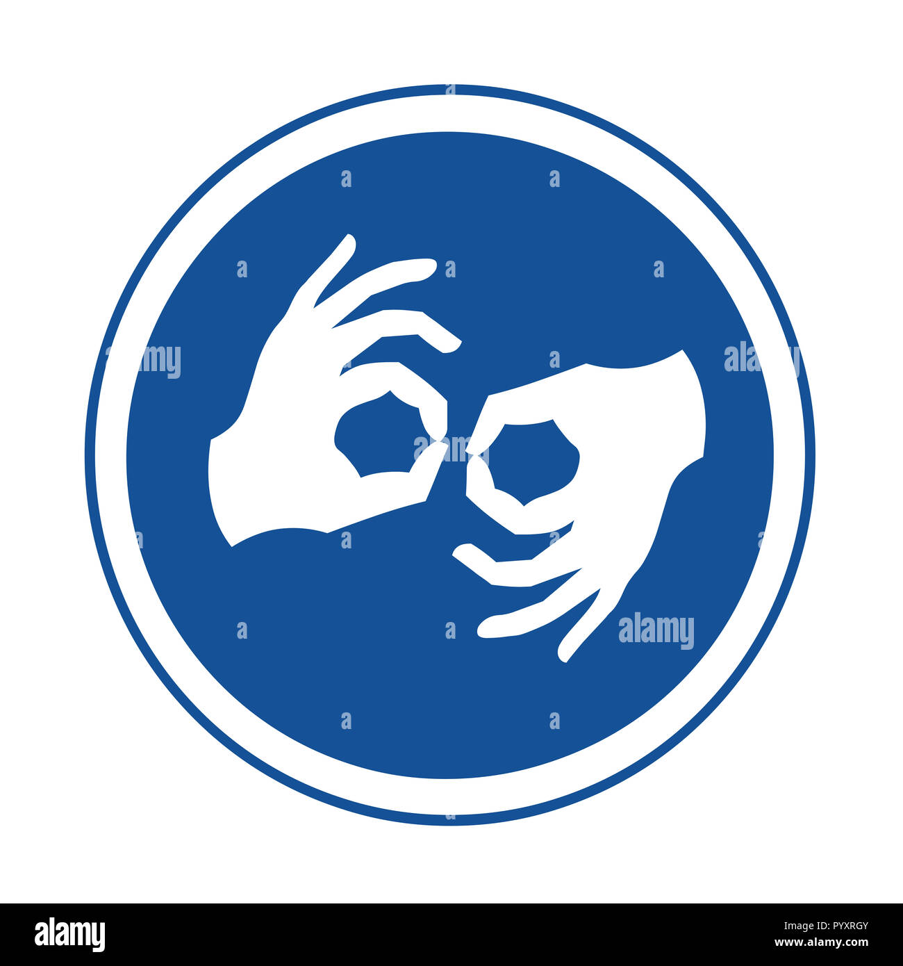 Sign language symbol illustration Stock Photo - Alamy