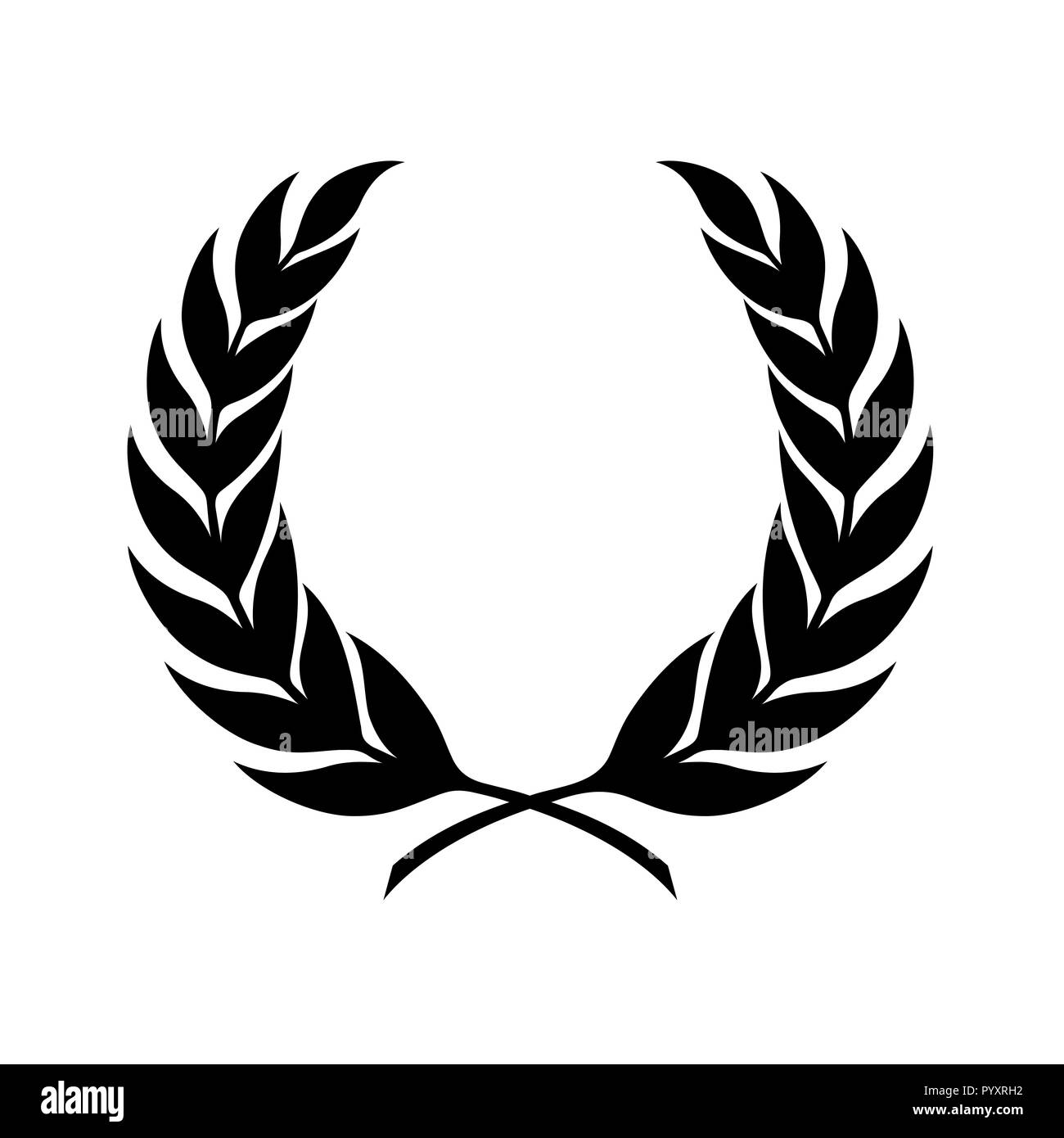 Laurel symbol illustration with a white background Stock Photo - Alamy