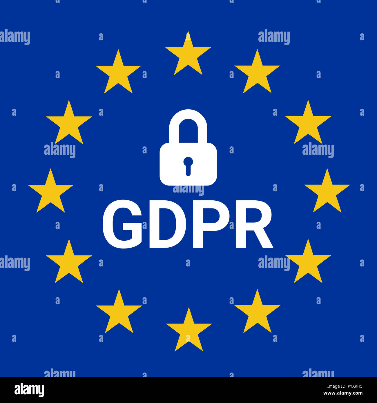 GDPR sign concept illustration Stock Photo - Alamy