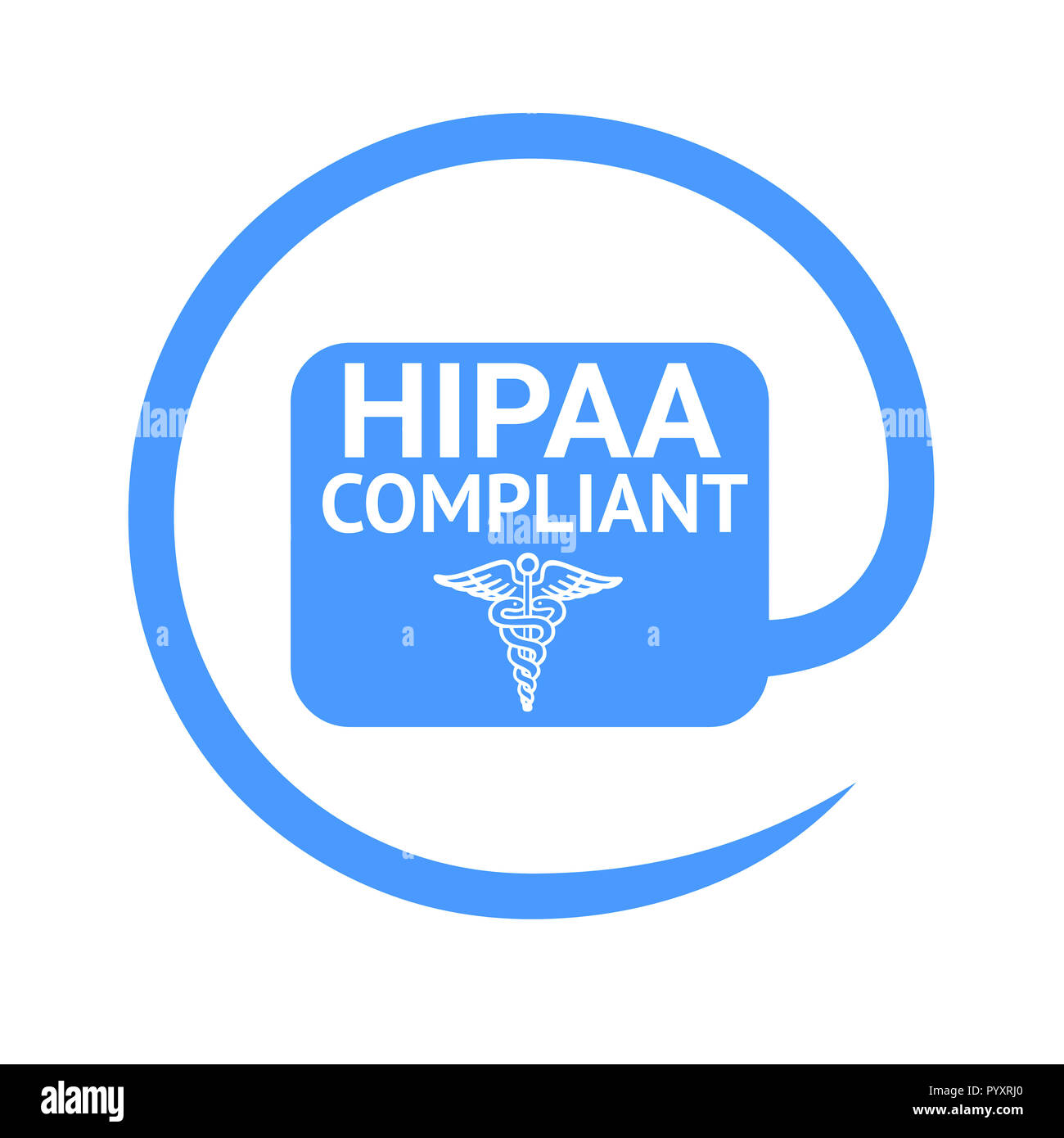 Hipaa compliant sign illustration Stock Photo - Alamy