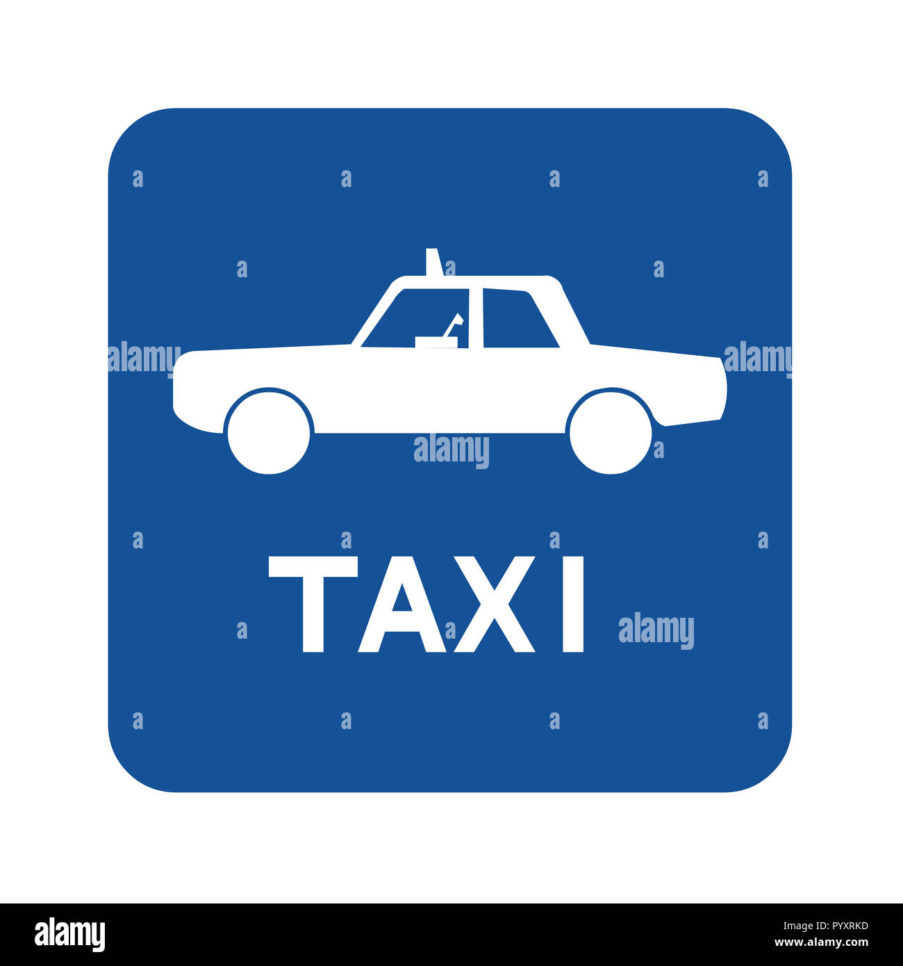 Blue taxi sign panel hi-res stock photography and images - Alamy