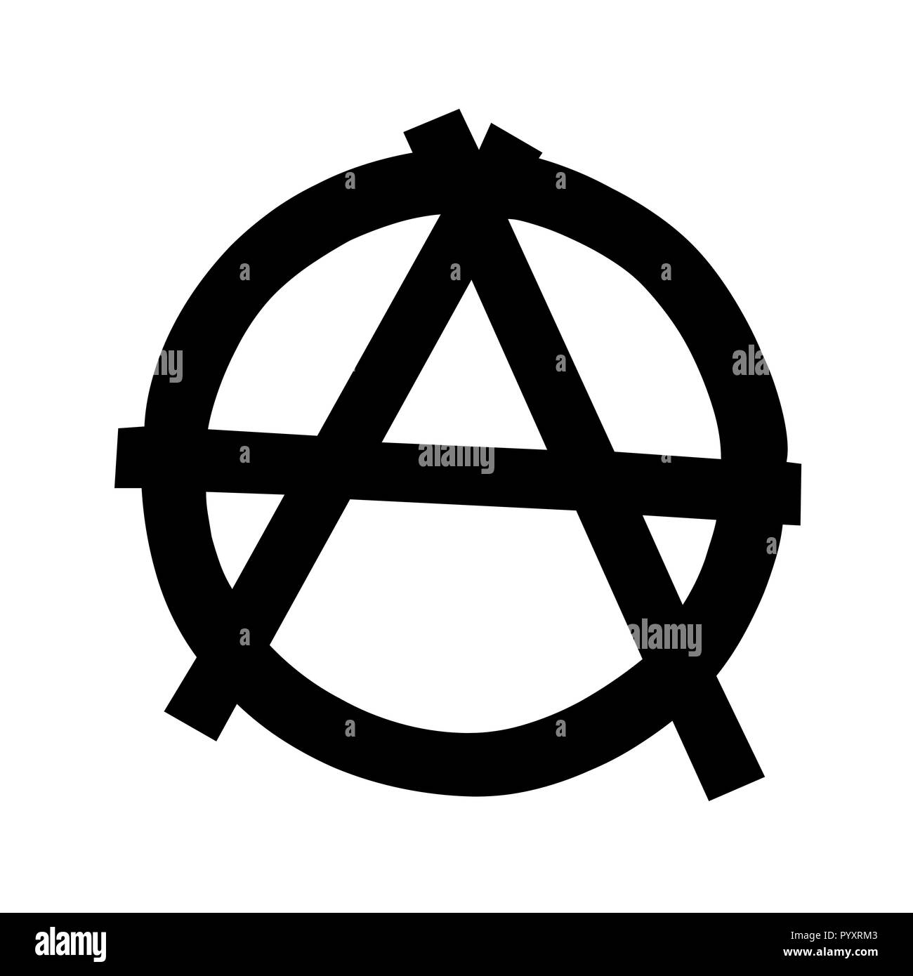 Anarchy symbol isolated on white background Stock Photo - Alamy