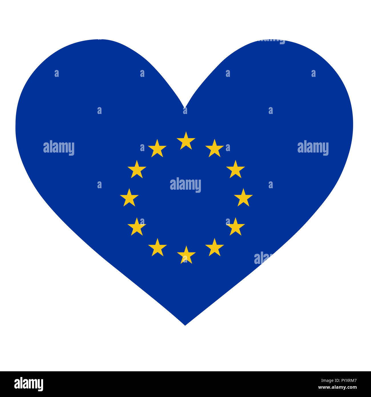 Love Europe symbol illustration Stock Photo - Alamy