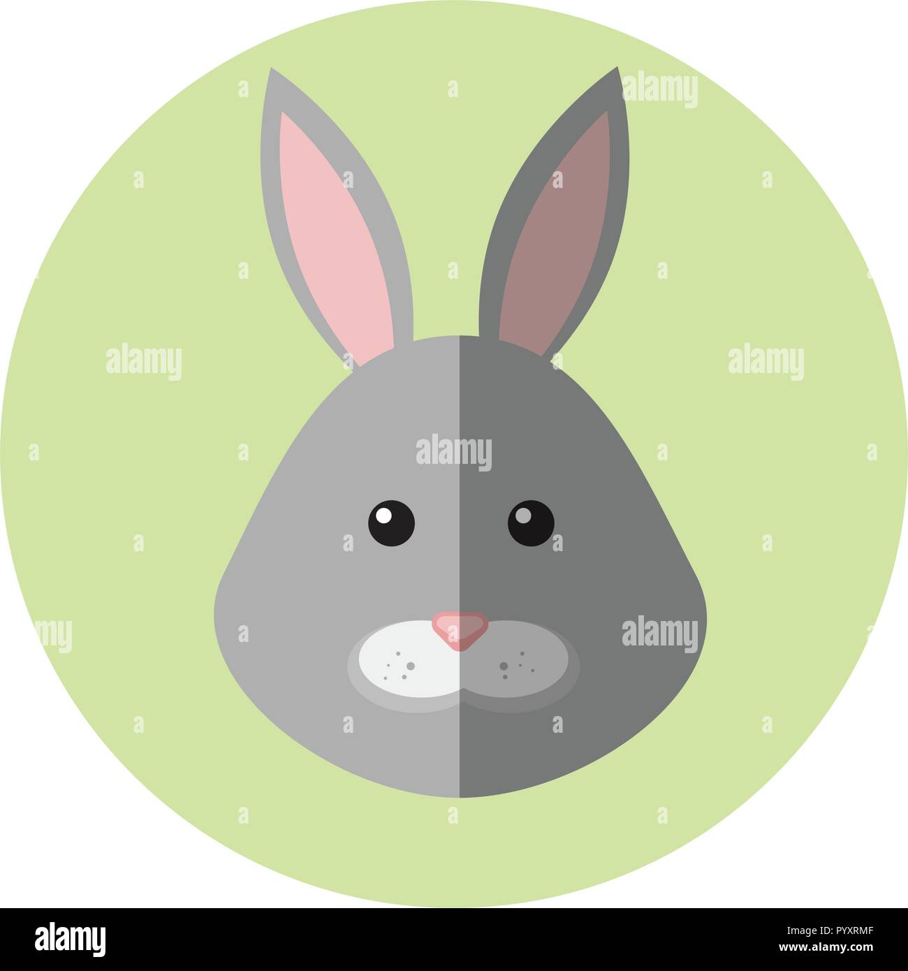 Grey rabbit portrait Stock Vector Images - Alamy