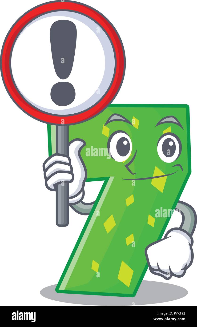 With sign character paper cut number seven letter Stock Vector Image ...