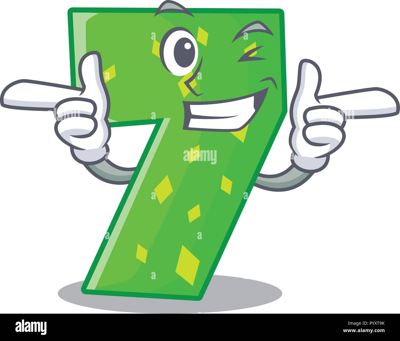 Wink number seven sign on door cartoon Stock Vector Image & Art - Alamy