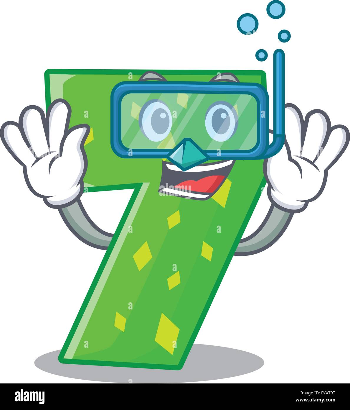 Diving number seven sign on door cartoon Stock Vector Image & Art - Alamy