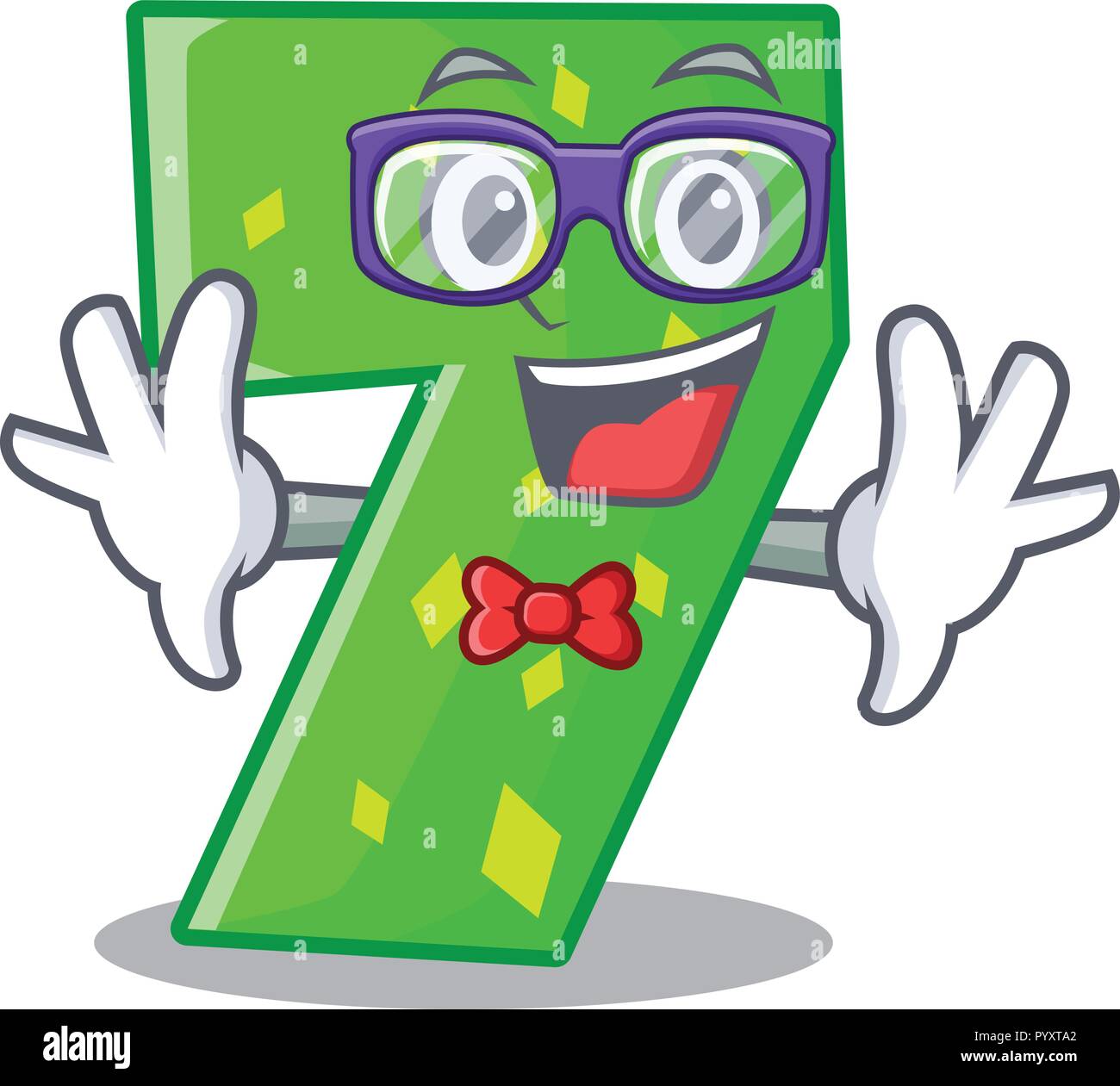 Geek number seven sign on door cartoon Stock Vector Image & Art - Alamy