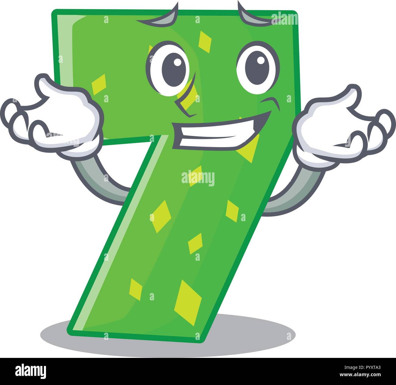 Grinning number seven sign on door cartoon Stock Vector Image & Art - Alamy