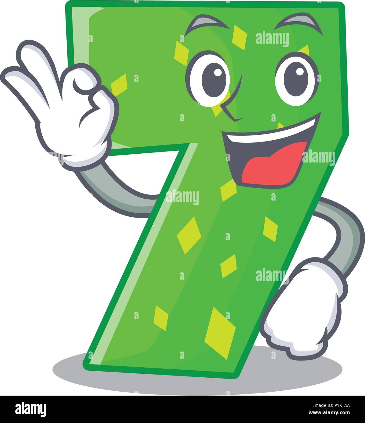 Okay number seven sign on door cartoon Stock Vector Image & Art - Alamy