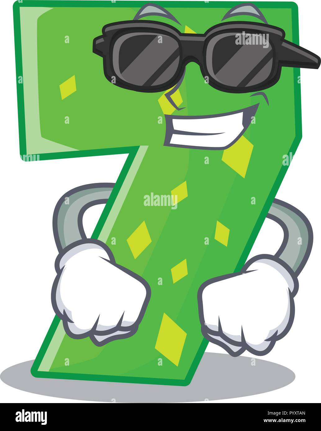 Super cool number seven sign on door cartoon Stock Vector Image & Art ...