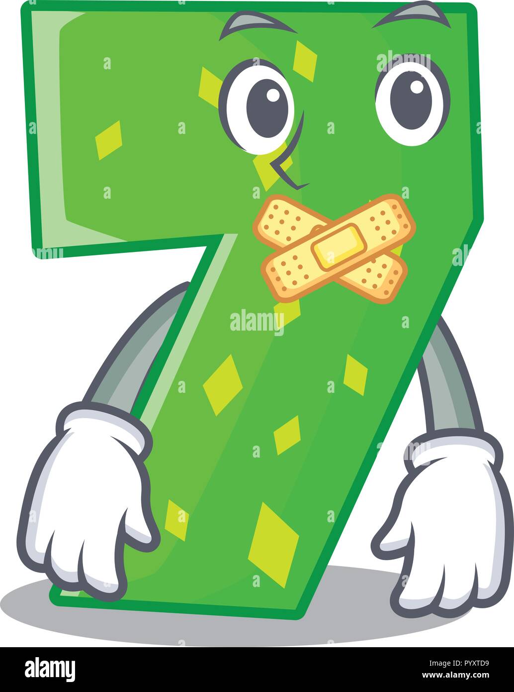Silent number seven isolated on the mascot Stock Vector Image & Art - Alamy