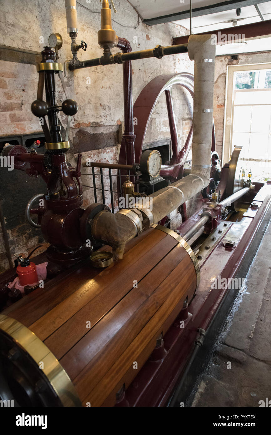 Steam Engine at Quarry Bank Mill, Styal, Cheshire, England Stock Photo ...