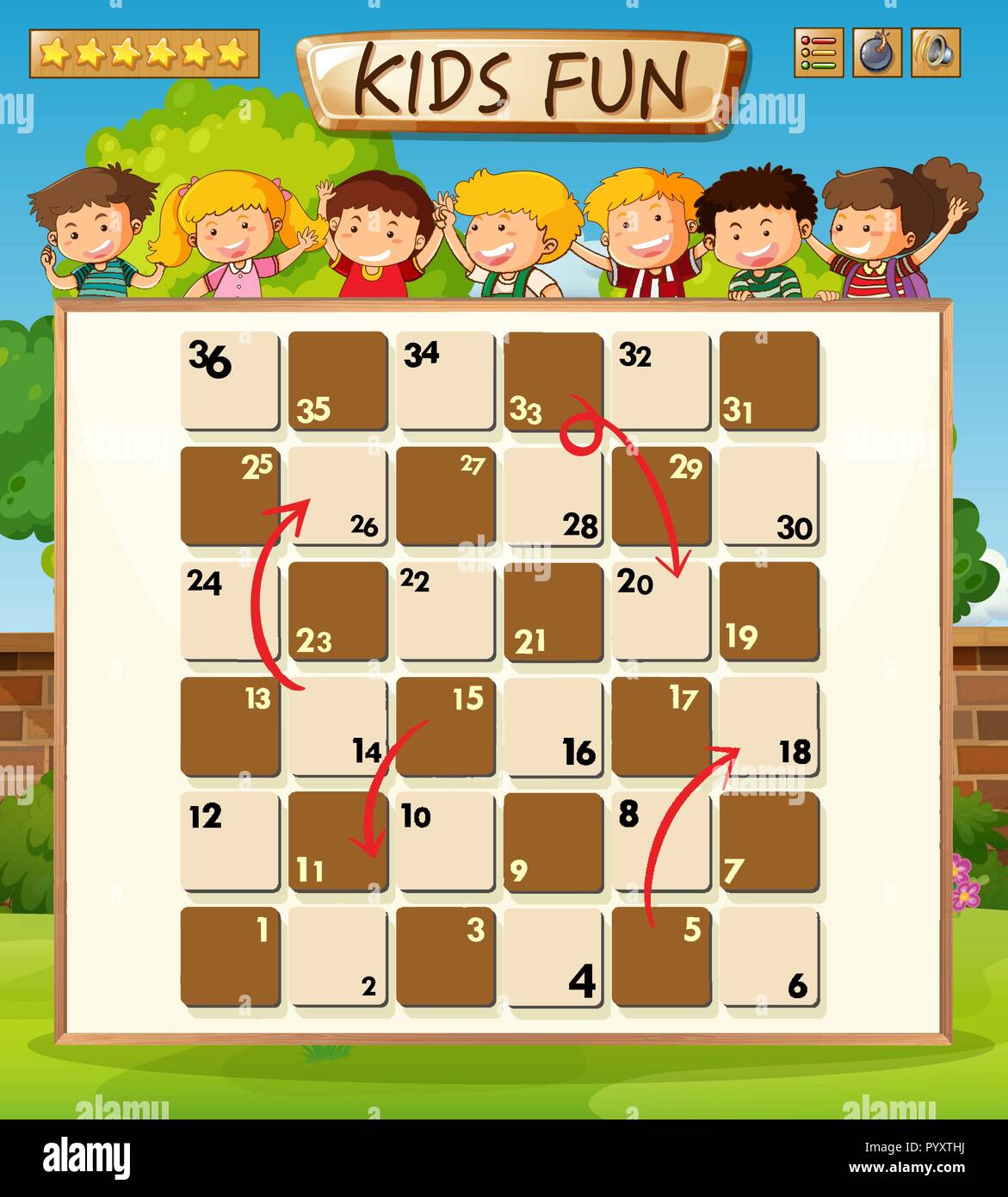 Path board game template illustration Stock Vector Image & Art - Alamy