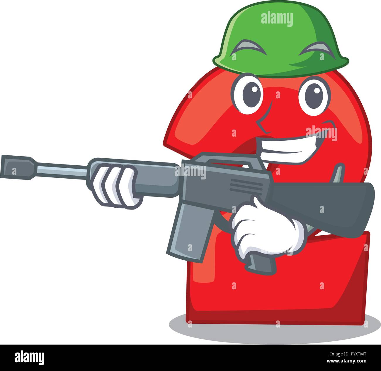 Army cartoon paper number two on letter Stock Vector Image & Art - Alamy