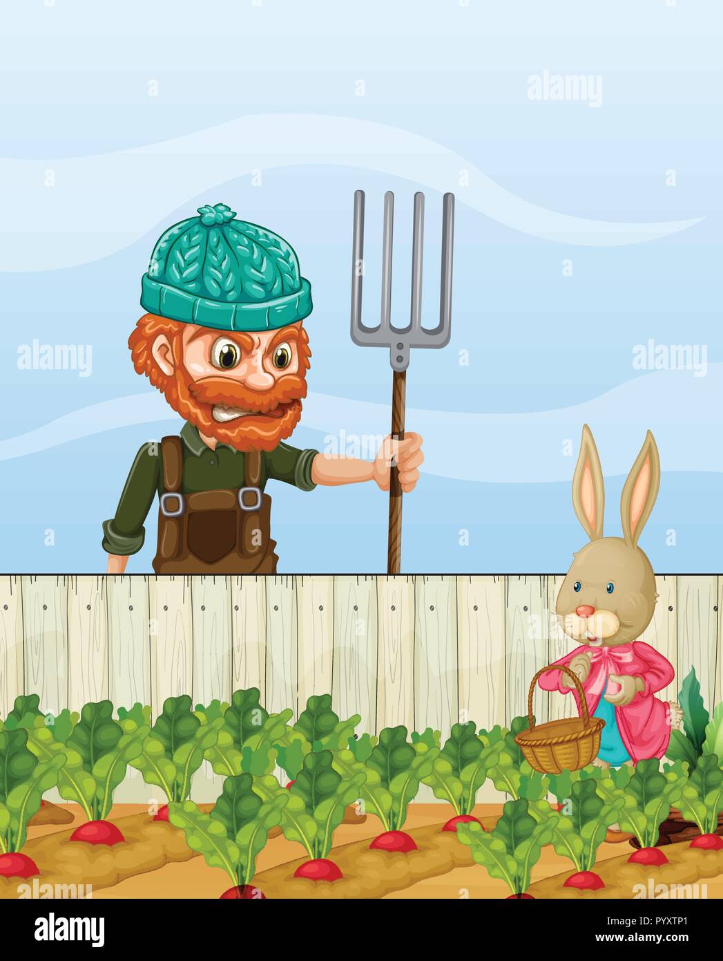 Cartoon Illustration Angry Rabbit Bunny High Resolution Stock ...