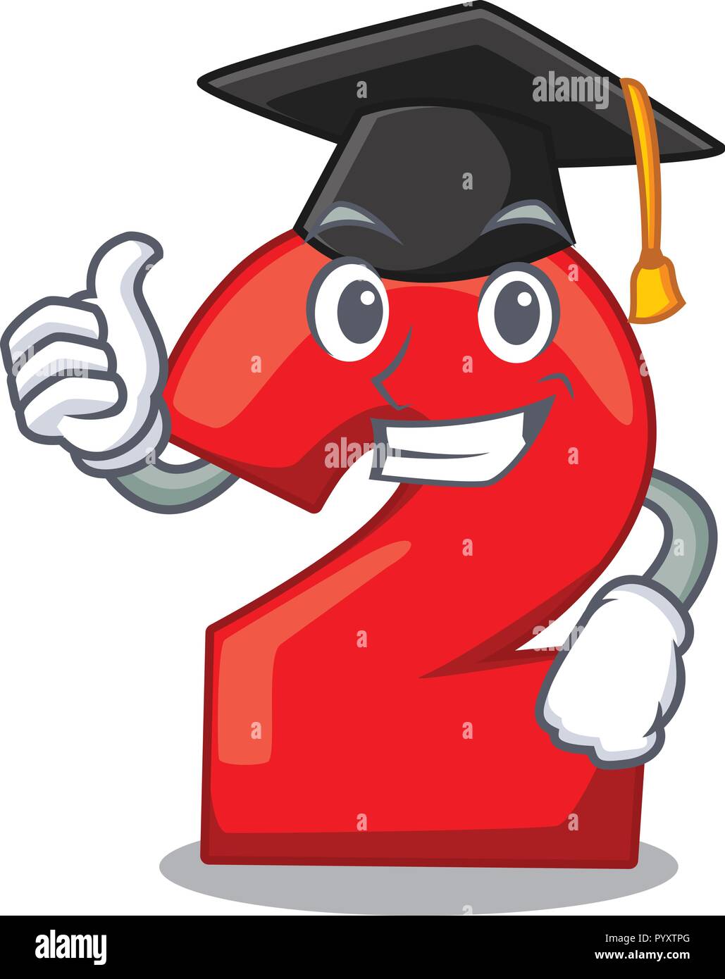 Graduation character number two on wooden door Stock Vector Image & Art ...