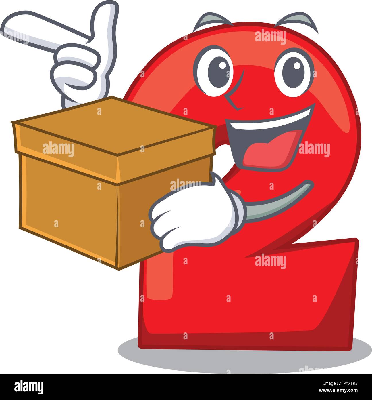 With box character number two on wooden door Stock Vector Image & Art ...