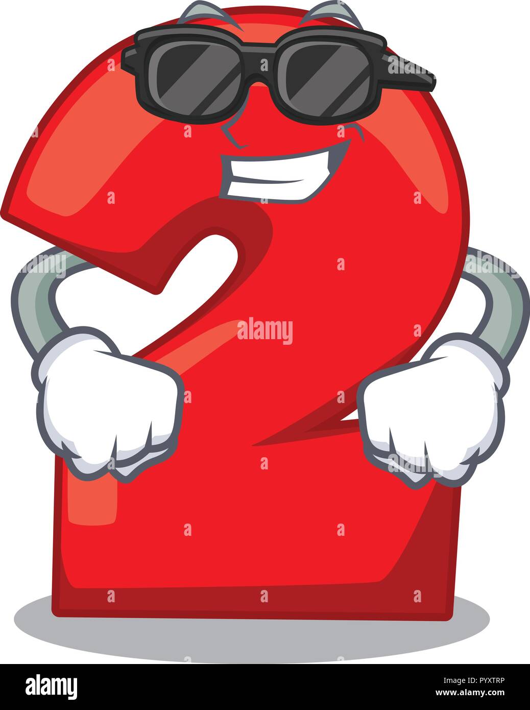 Super cool character number two on wooden door Stock Vector Image & Art ...
