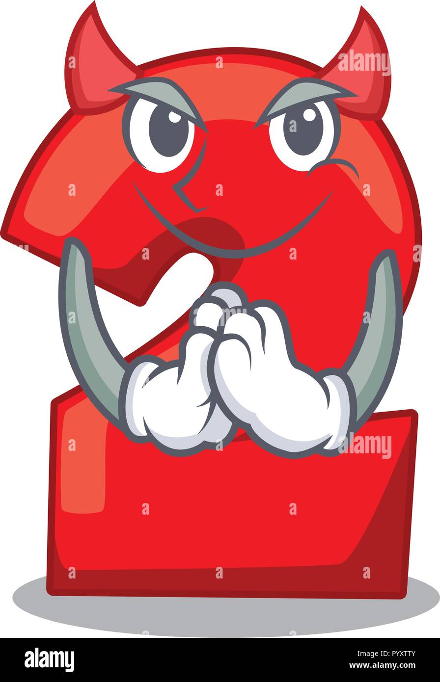 Devil cartoon cake birthday candle number two Stock Vector Image & Art ...