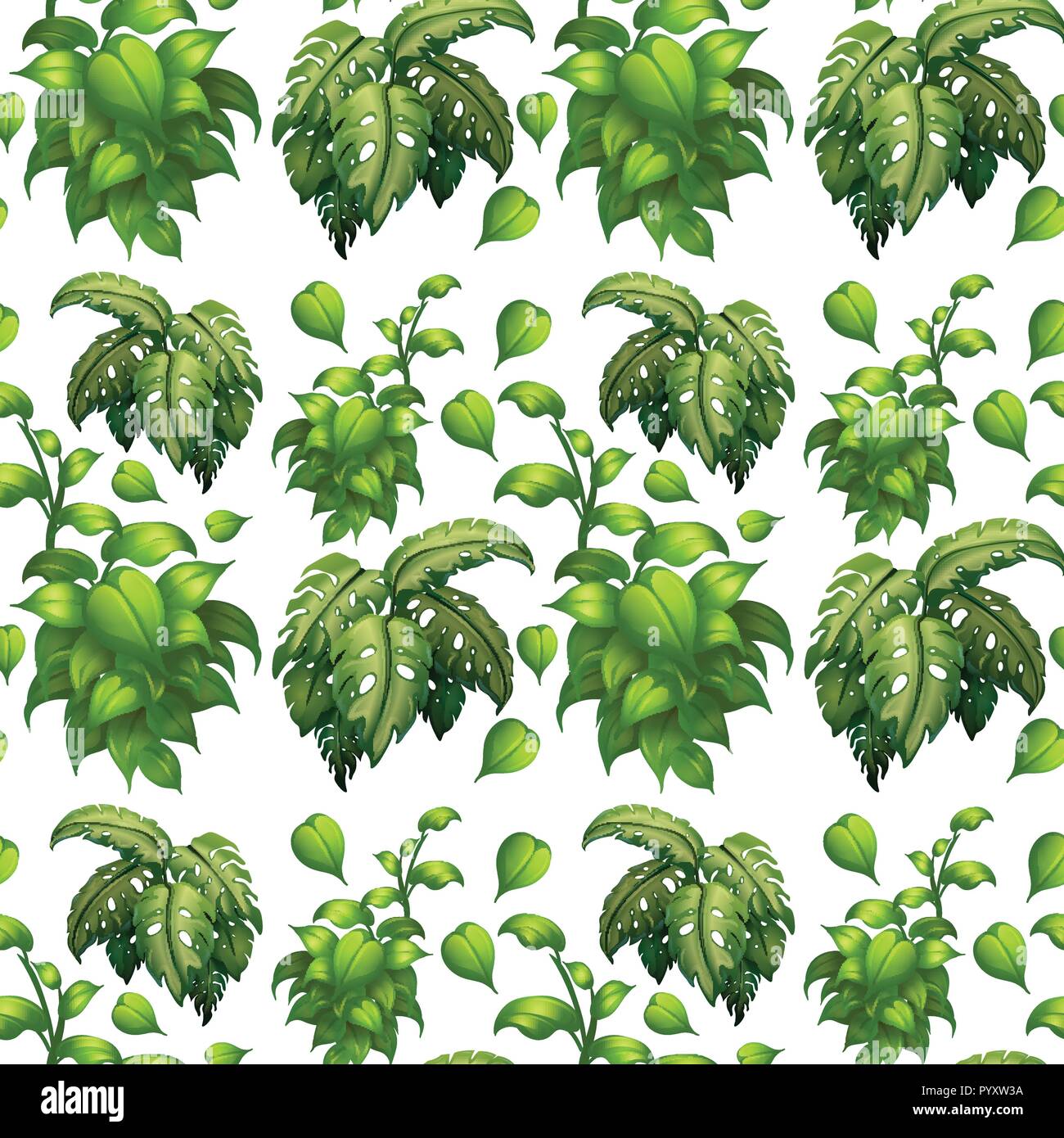 Green leaf seamless pattern illustration Stock Vector Image & Art - Alamy