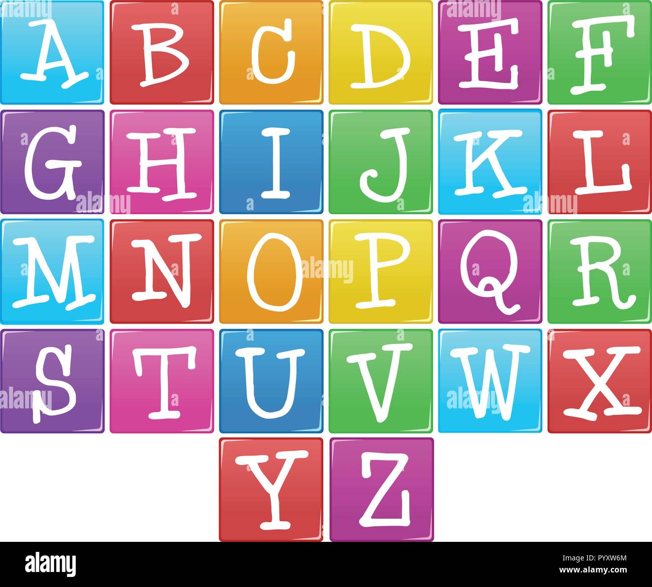 English alphabet from a to z illustration Stock Vector Image & Art - Alamy