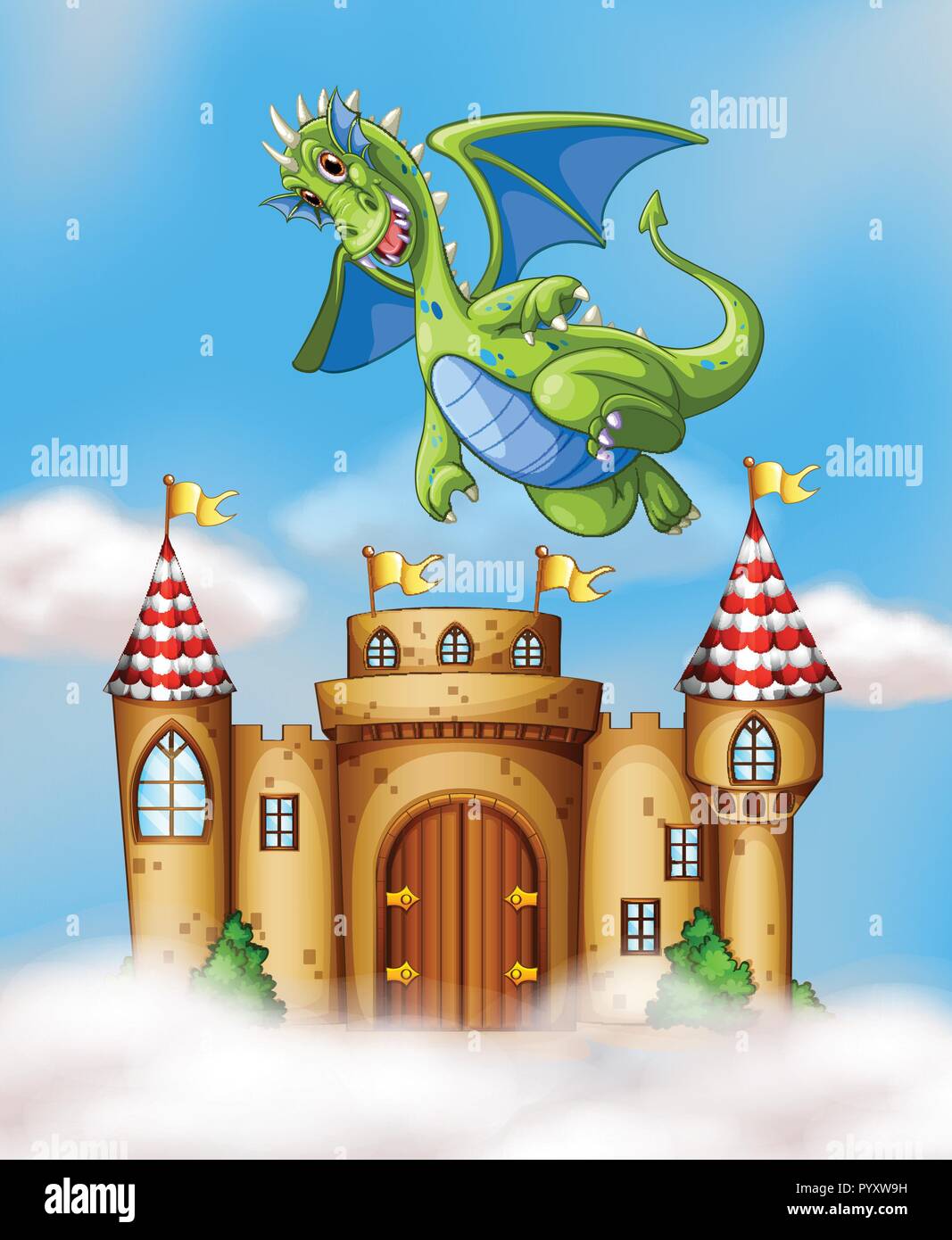 Dragon flying over castle illustration Stock Vector Image & Art - Alamy Dragon flying over castle illustration Stock Vector Image & Art - Alamy
