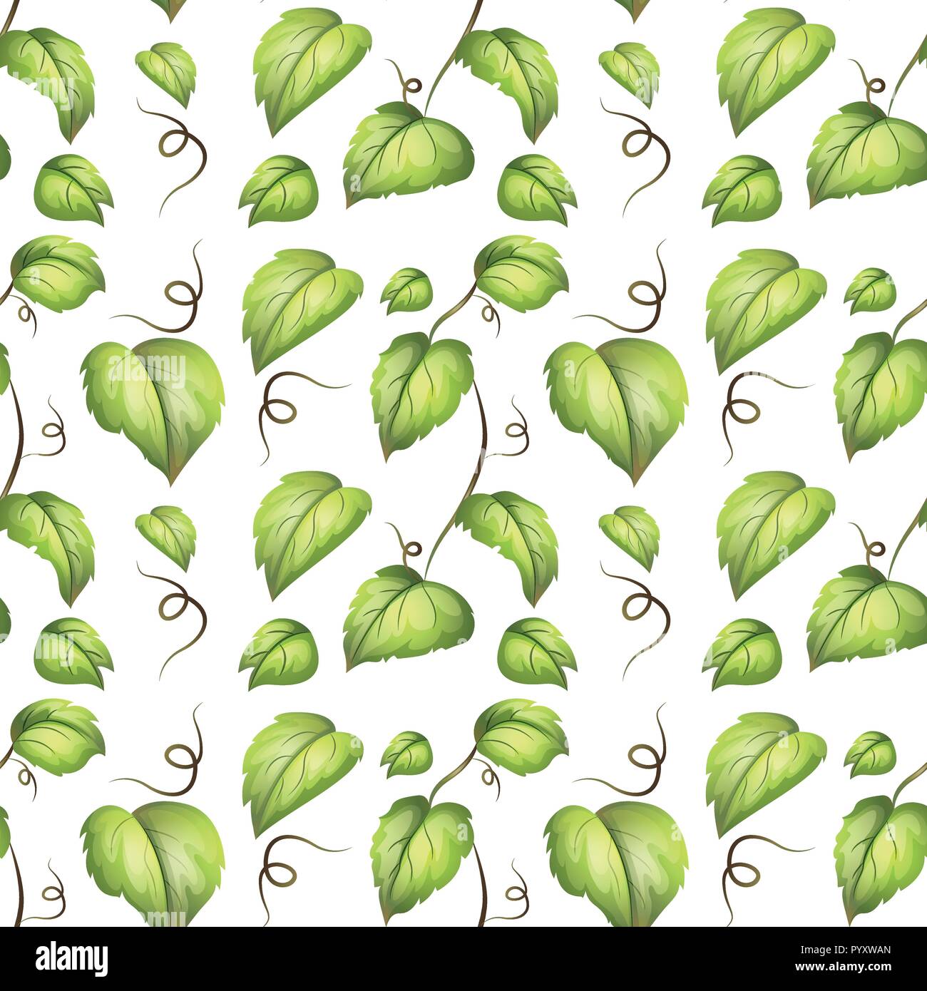 Green leaf seamless pattern illustration Stock Vector Image & Art - Alamy