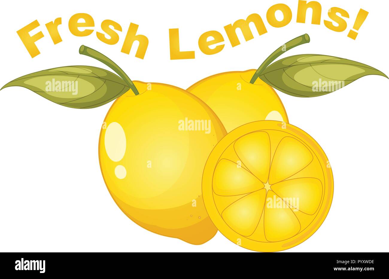 Fresh lemons on white background illustration Stock Vector Image & Art ...