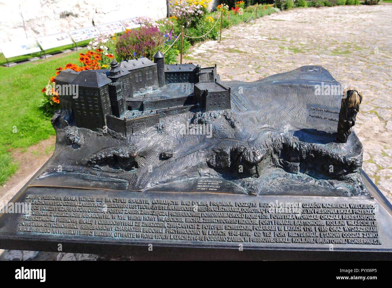 Pieskowa Skala Castle, Poland, July 2018. castle model created for the ...