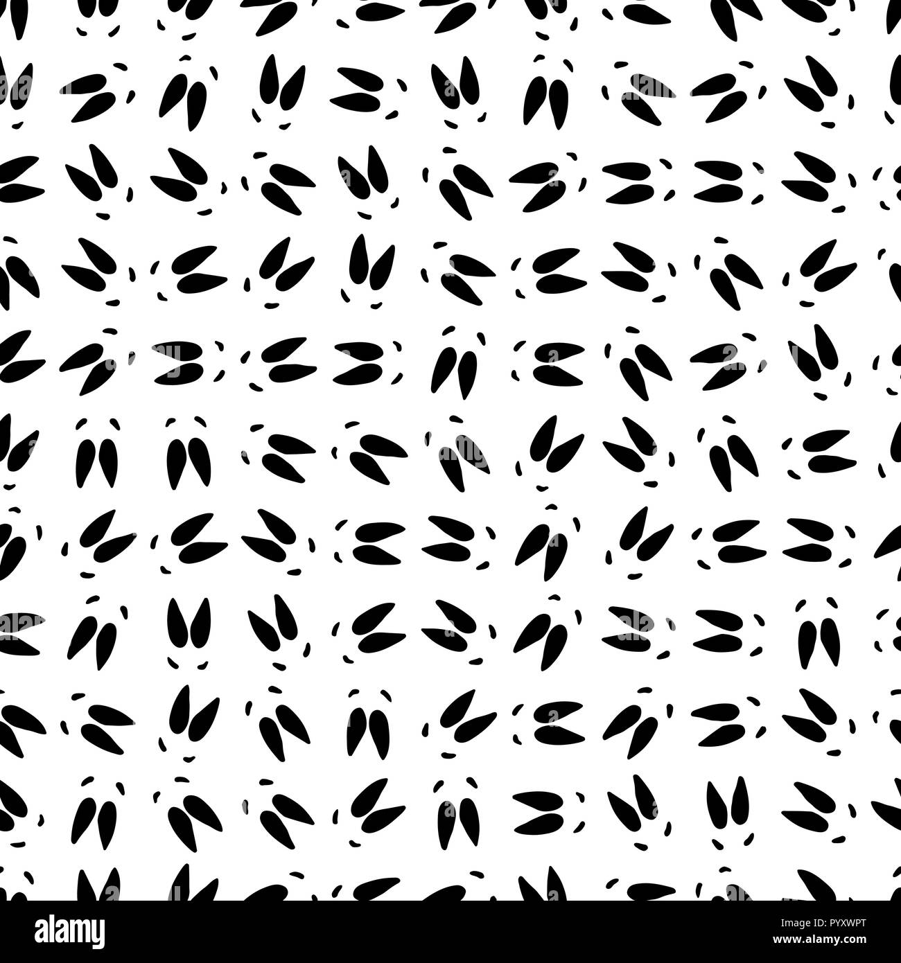 Elk foot prints. Vector illustration. Seamless pattern background. Wild ...