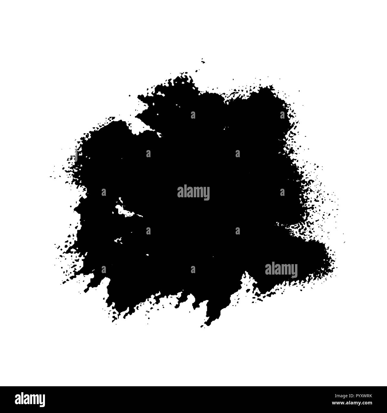 Splash stains texture banner. Black and white abstract spray frame ...