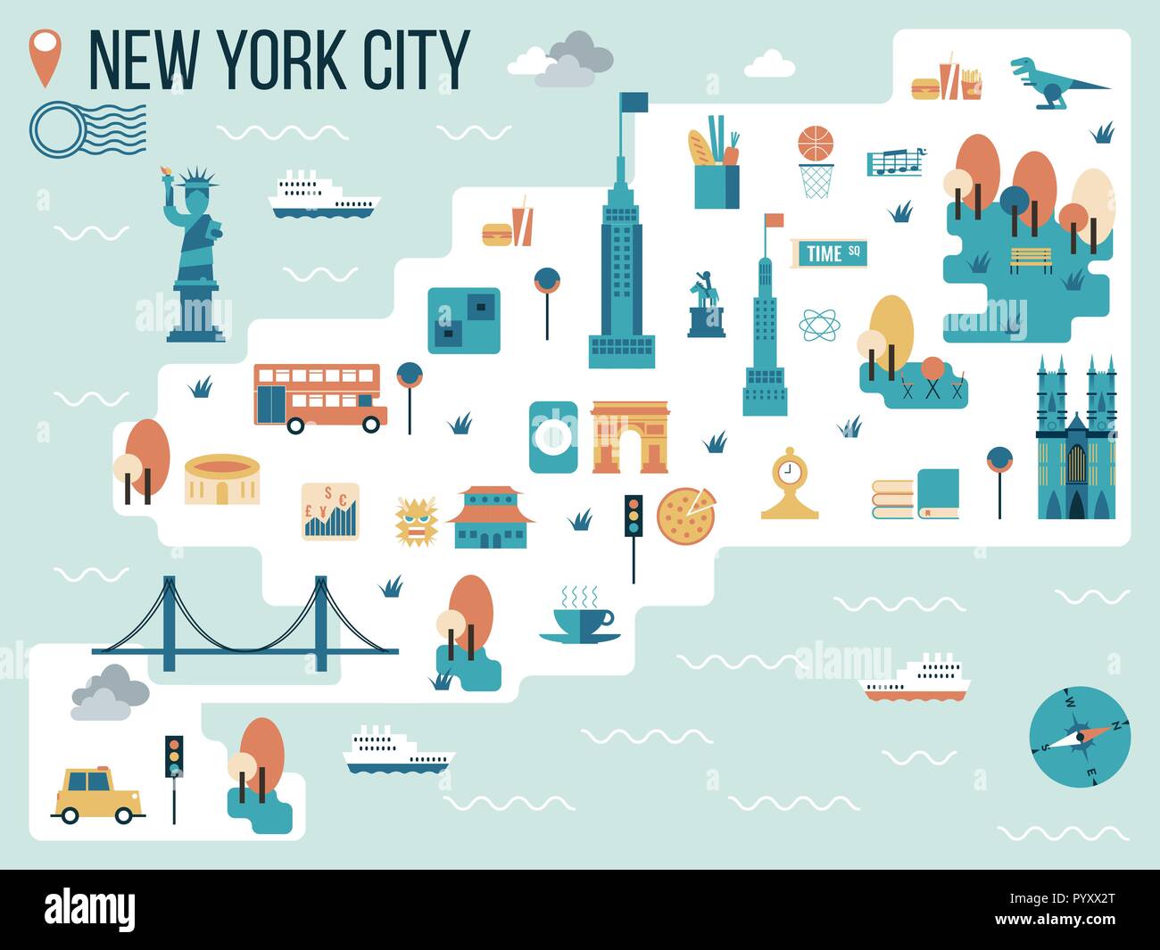 New york infographic hi-res stock photography and images - Alamy