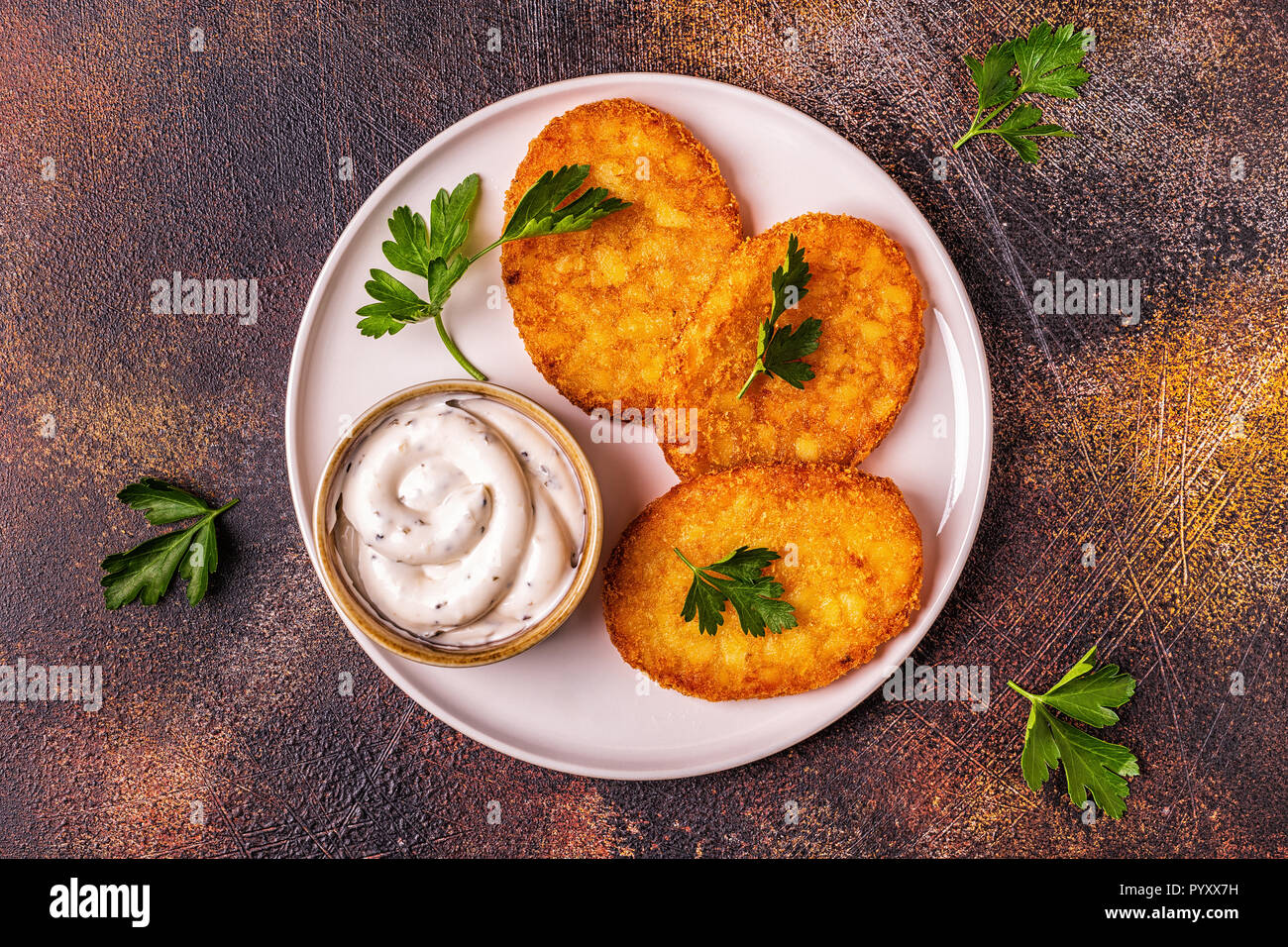 Traditional hash brown potato hi-res stock photography and images - Alamy