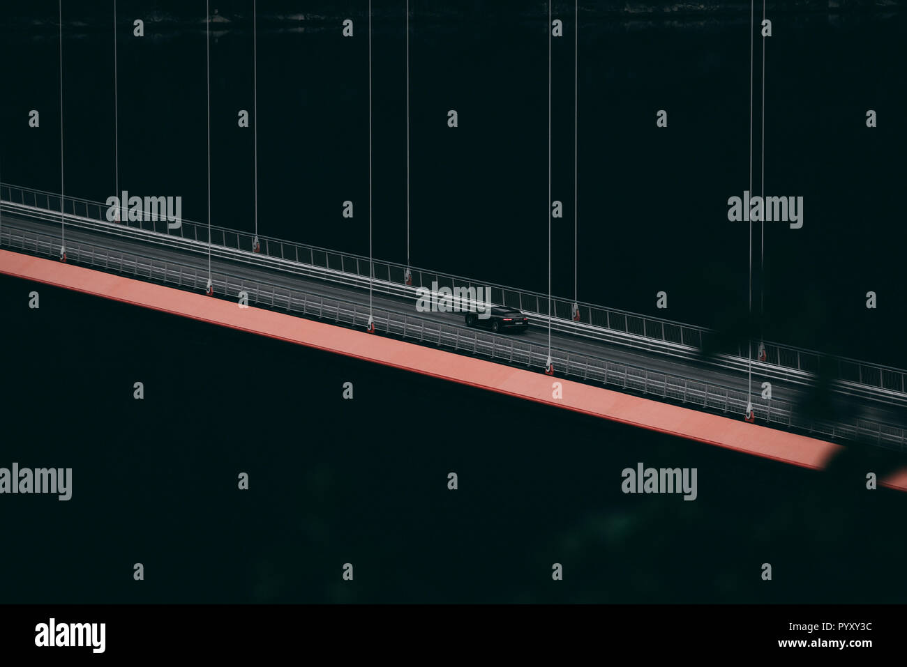 Car on bridge Stock Photo - Alamy