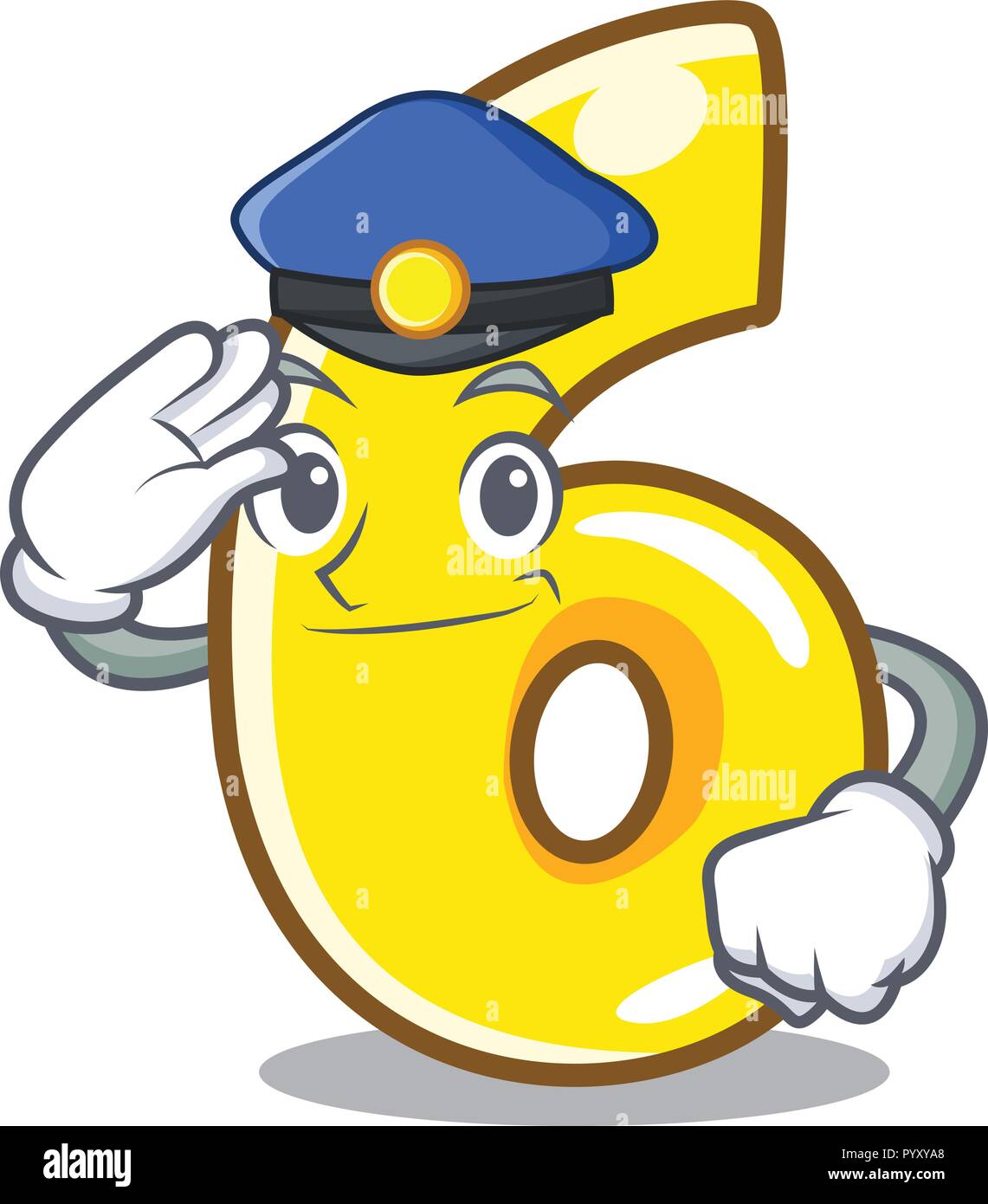 Police character number six on brick wall Stock Vector Image & Art - Alamy