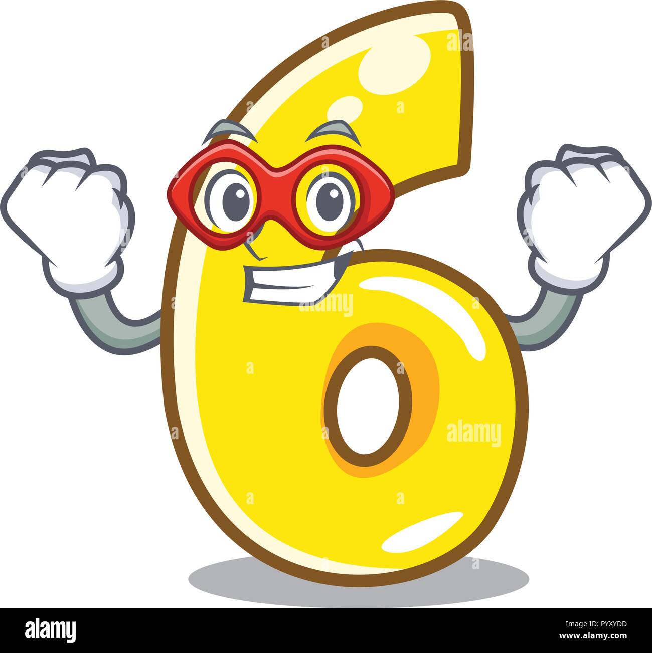 Super hero cartoon number six on the road Stock Vector Image & Art - Alamy