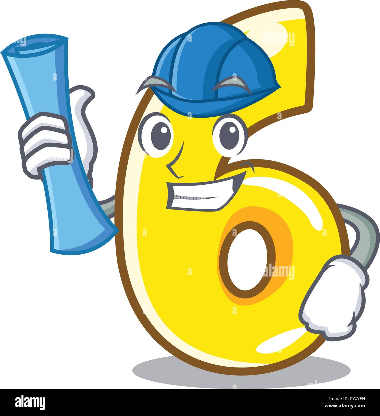 Architect cartoon number six on the road Stock Vector Image & Art - Alamy