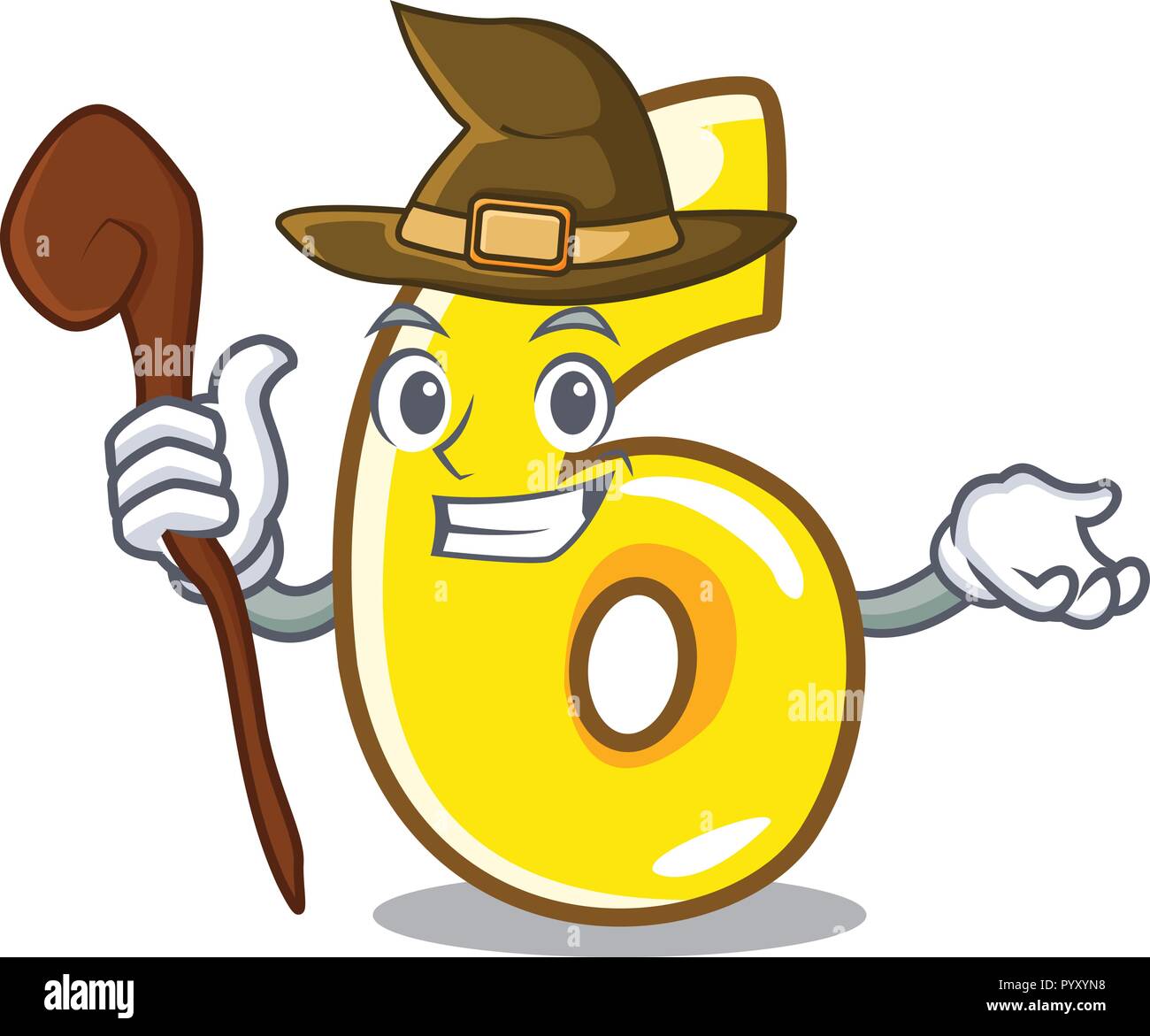 Witch number six door sign on cartoon Stock Vector Image & Art - Alamy
