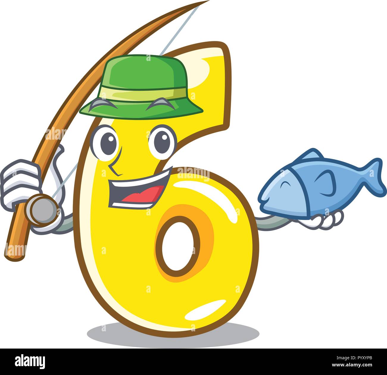 Fishing number six door sign on cartoon Stock Vector Image & Art - Alamy